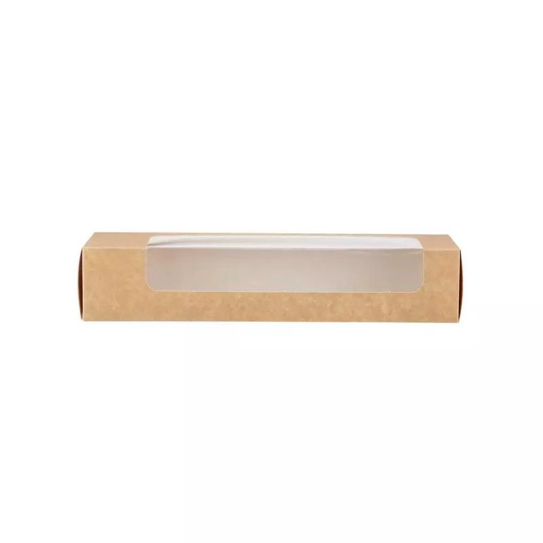 Kraft Lunch Sandwich Box with Window – 250 pcs – packsouq