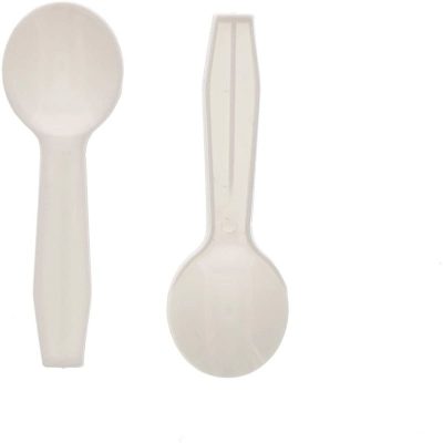 Plastic Taster Spoon Small White – 3000 pcs – packsouq