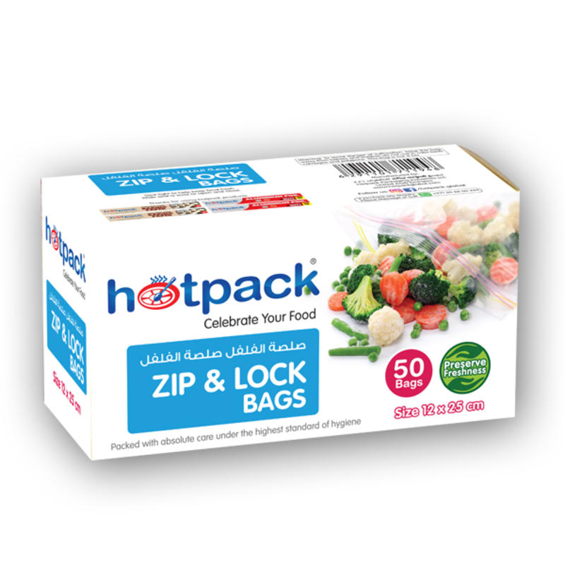Hotpack - Zipper Lock Bag 10 x 15cm - 10PKT x 100PC - packsouq