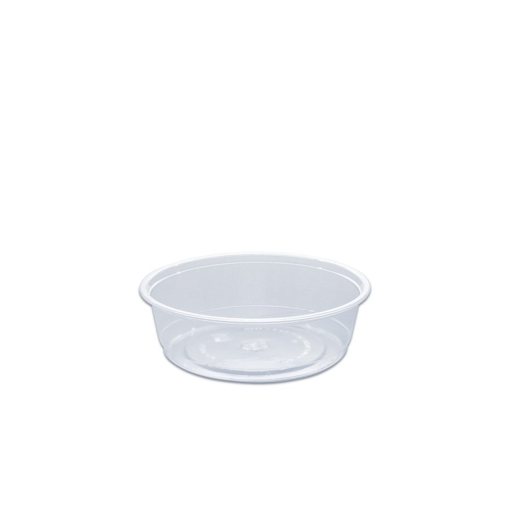 Towerpac Clear Round Plastic food Container with Flat Base 250 cc - PET ...