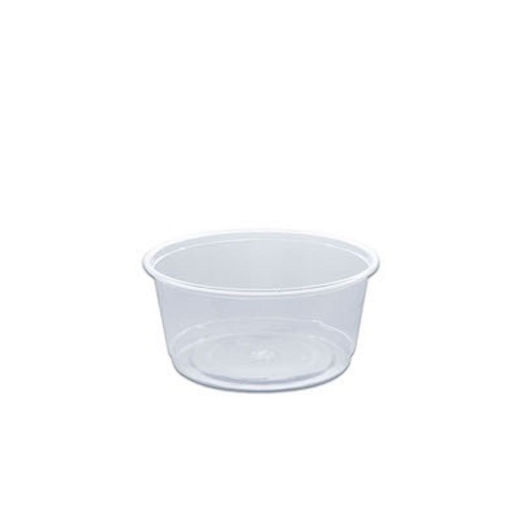 Towerpac Clear Round Plastic food Container with Flat Base PET 400 cc ...